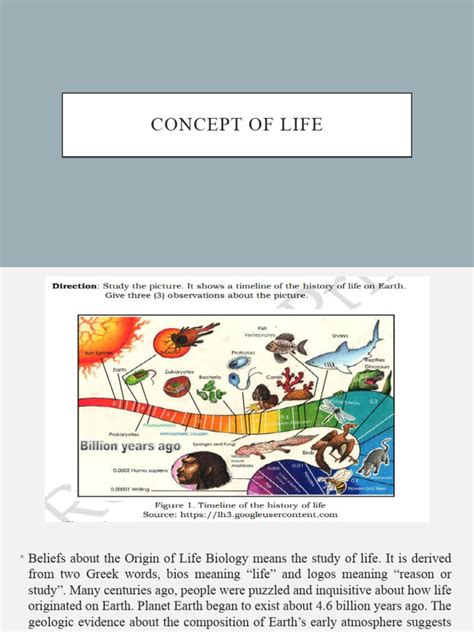 Concept Of Life Pdf Abiogenesis Life