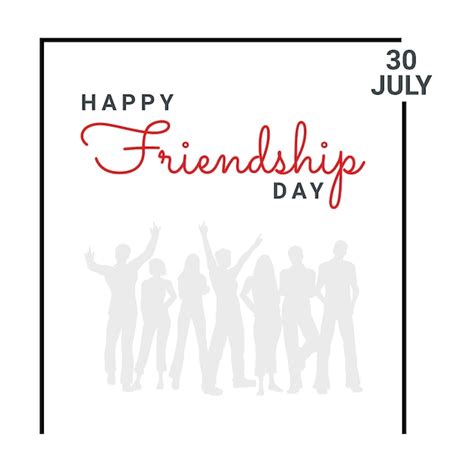 우정의 날 포스터 템플릿 디자인 프리미엄 벡터