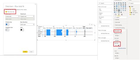 solved data bar conditional formatting on row total microsoft power bi community