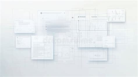 Sleek Uiux Wireframe Background With Floating Mockups And Soft Grid