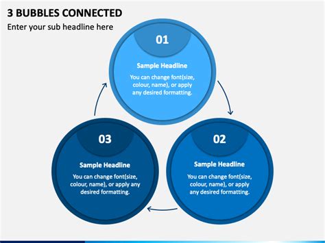 3 Bubbles Connected PowerPoint Presentation Slides PPT Template