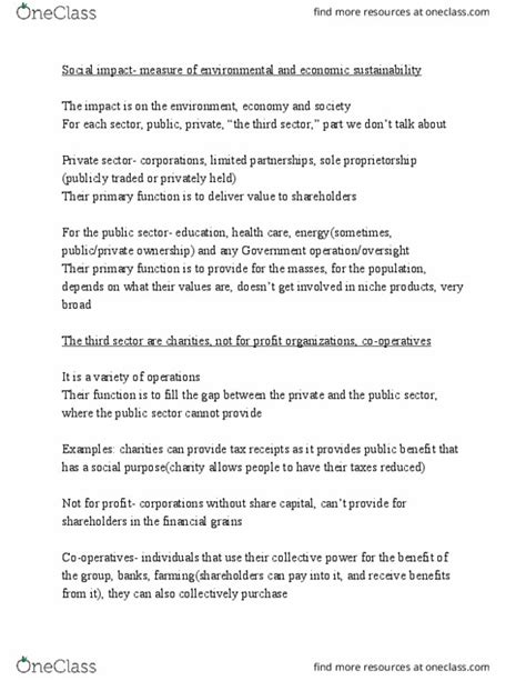 Class Notes For Sustain 1s03 At Mcmaster University