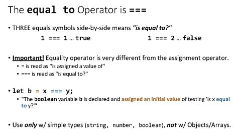 Boolean Expressions Relational Equality And Logical Operators 2018