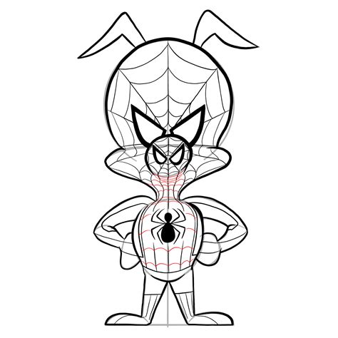 How To Draw Spider Ham Sketchok Easy Drawing Guides