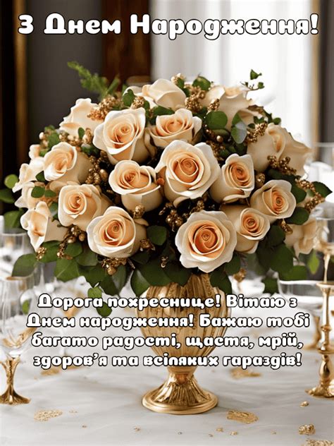 Привітання з Днем Народження похресниці хрещениці українською мовою