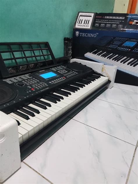 Keyboard Techno Fullset Dengan Stand Dan Pedal Musik Media Alat Di Carousell