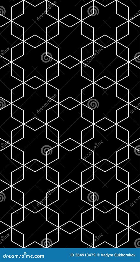 Vector Seamless Hexagon Pattern Abstract Geometric Low Poly Background Stylish Fractal Texture