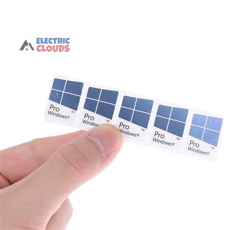 【เมฆไฟฟ้า】สติกเกอร์ฉลาก สีฟ้า สําหรับติดตกแต่งคอมพิวเตอร์ โน๊ตบุ๊ค Windows10 Win10 Pro 5 ชิ้น