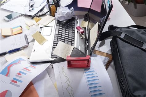 Cluttered File Drawer Overflow Stock Image Image Of Printouts Mess