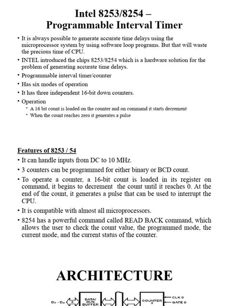 intel 8253 8254 programmable interval timer pdf computer architecture computer science