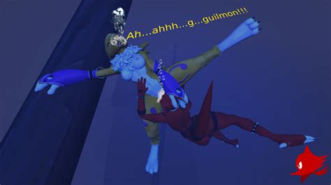 Rule 34 2girls Bandai Namco Bubbles Climax Cum Digimon Female Guilmon