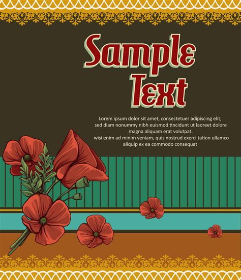 복고풍 꽃 배경 벡터 Ai Eps Uidownload