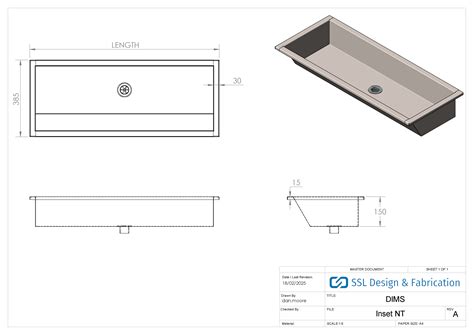 Inset Wash Trough No Tap Landing Ssl Design And Fabrication Ltd
