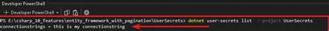 ASP NET Core User Secrets Getting Started