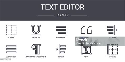 텍스트 편집기 개념 선 아이콘 설정입니다 밑줄 견적 정당화 텍스트 들여쓰기 텍스트 테두리 왼쪽 들여쓰기 오른쪽 정렬과 같은 웹