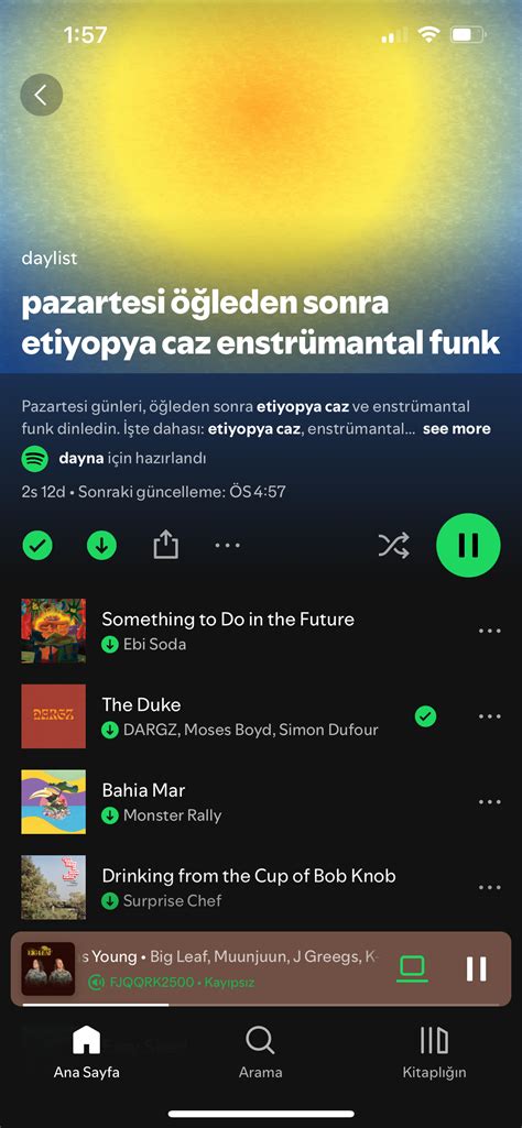 Spotify Kullanıcıların Gün Boyu Değişen Moduna Uygun şekilde Güncellenen çalma Listesi Daylist