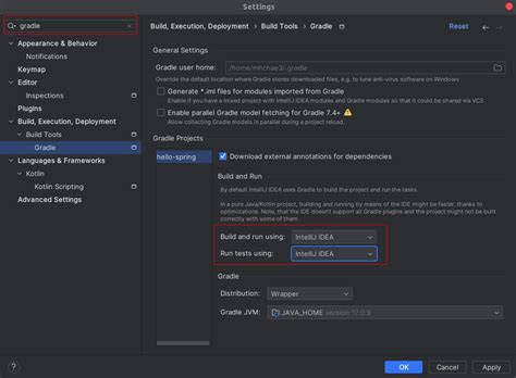Intellij 에서 Gradle 설정을 변경하자
