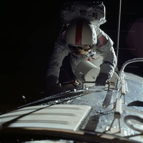 Astronaut Ronald E Evans Performing Eva In Apollo 17 Mission