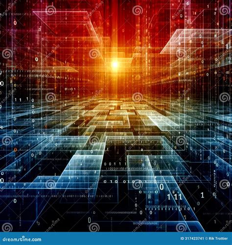 digital abstract technology background binary speed communications stock illustration