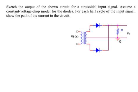 Solved Sketch The Output Of The Shown Circuit For A Chegg Com