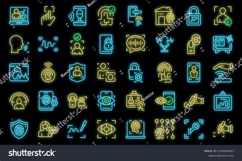 Handwriting Identification Icons Set Outline Vector Stock Vector