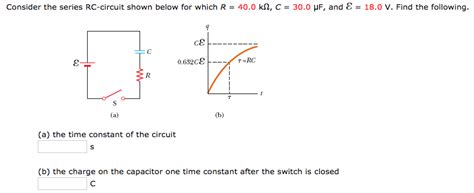 Solved Consider The Series Rc Circuit Shown Below For Which