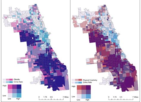 Bivariate Maps Displaying The Spatial Distribution Of Violent Crime