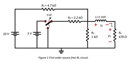 Solved For The First Order RL Circuit Shown In Figure Of Chegg