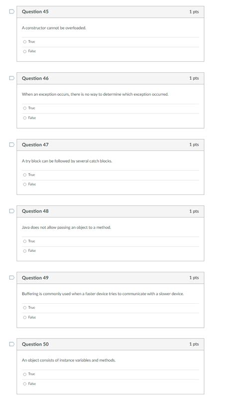 Solved D D Question 45 1 Pts A Constructor Cannot Be