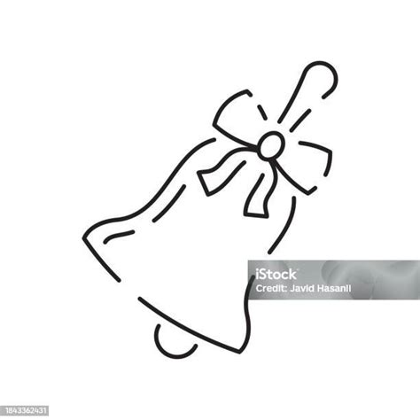 크리스마스 벨 라인 아이콘입니다 이동할 수 있는 개념과 웹 디자인을 위한 선형 작풍 표시 징글 벨 윤곽선 벡터 아이콘입니다 심볼 로고 일러스트 벡터 그래픽 12월에 대한