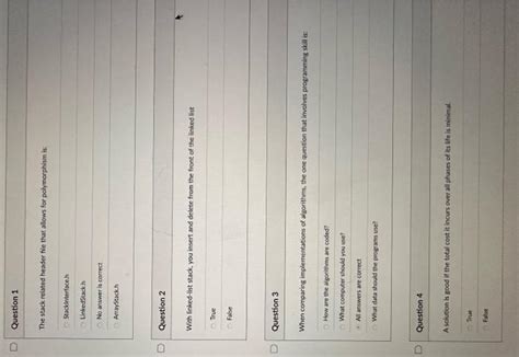 Solved The Stack Related Header File That Allows For Chegg