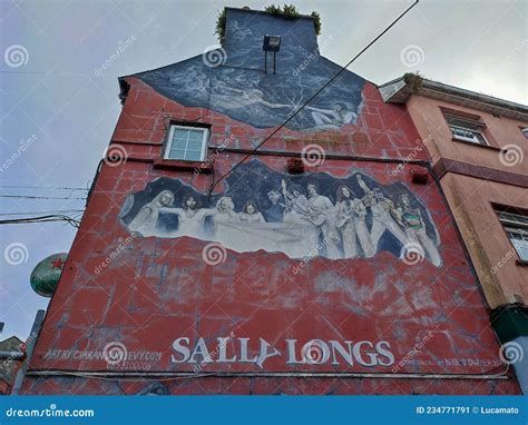 Galway Murale Sul Sally Longs Rock Bar En Abbeygate Street Foto Editorial Imagen De Exterior