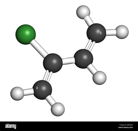 Chloroprene The Building Block Of Polychloroprene Synthetic Rubber Atoms Are Represented As