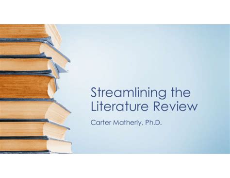 pdf streamlining the literature review