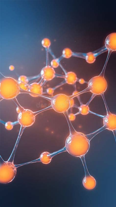 Scientific Molecular Structure With Interconnected Spheres Glowing