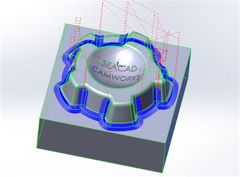 3 Axis Milling Operations For Multi Surface Feature In Solidworks Cam And Camworks Seacad