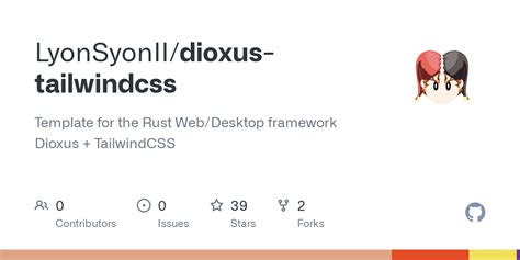 Github Lyonsyoniidioxus Tailwindcss Template For The Rust Webdesktop Framework Dioxus