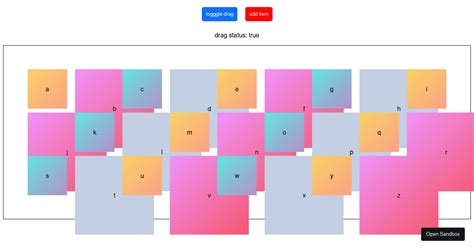 React Grid Rearrange Forked Codesandbox