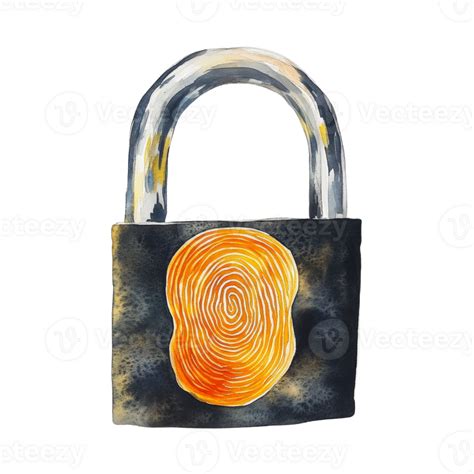 Fingerprint Padlock Security Digital Identity Protection 55660348 Png