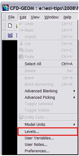Using Levels In Cfd Geom Myesi