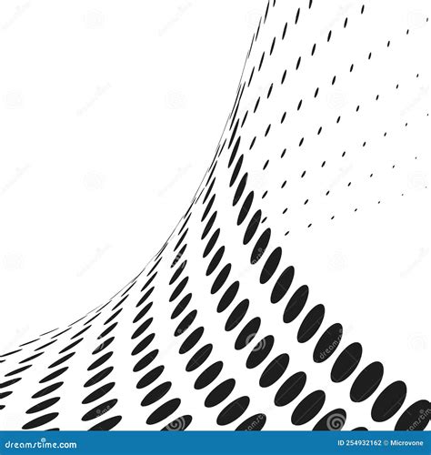Halftone Curve Black Dot Pattern Wave Form Stock Vector Illustration Of Background Creative