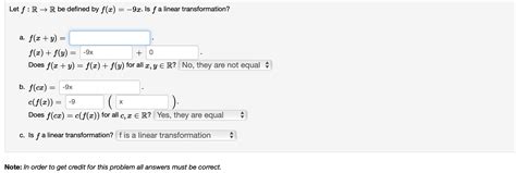 Solved Let F RR Be Defined By F X X Is F A Linear Chegg Com