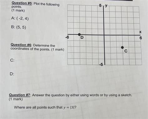 Solved Question Plot The Following Points Mark Chegg