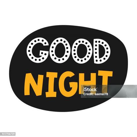 안녕히 주무세요 손으로 그린 글자 귀여운 문구 포스터 배너 엽서를위한 디자인 개념에 대한 스톡 벡터 아트 및 기타 이미지 개념 검은색 격언 Istock