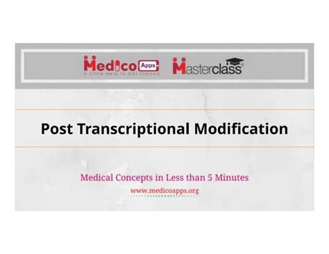 Post Transcriptional Modification Pdf Chemistry Science