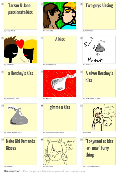 Tarzan And Jane Passionate Kiss Drawception