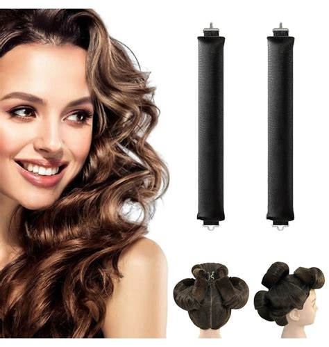 수면 무열 컬러 오버나이트 컬 블로우아웃 로드 2개 모든 모발 유형에 맞는 후크가 있는 무열 컬링 부드 티몬