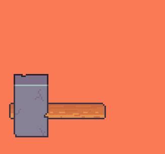 Hammer Pixel Art Illustration