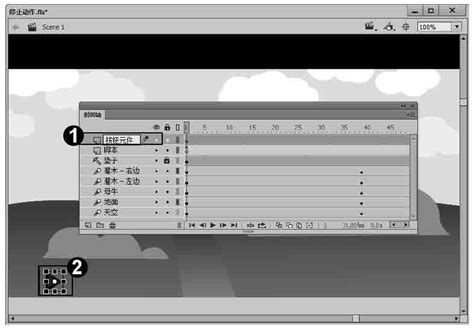flash按钮控制音乐 动画 制作 大山谷图库