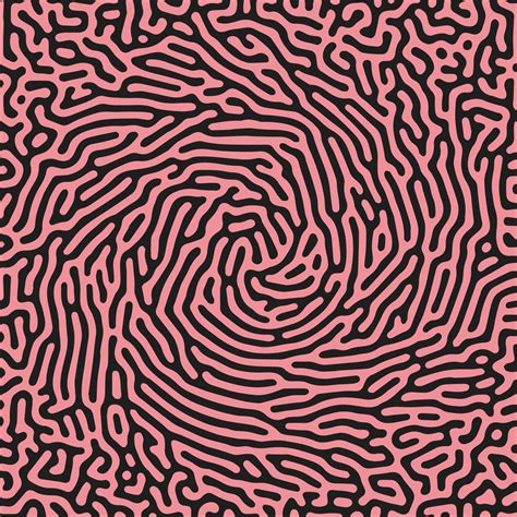 Monochrome Reaction Diffusion Organic Spiral Circular Shapes Abstract